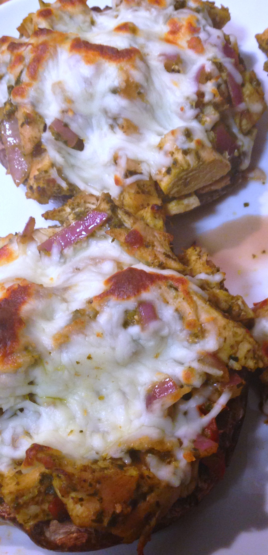 Grilled Basil Pesto Chicken Portobello Mushrooms - Forks 'n' Flip Flops