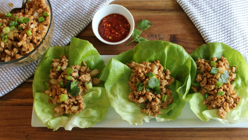 Spicy Chicken Lettuce Wraps - Forks 'n' Flip Flops