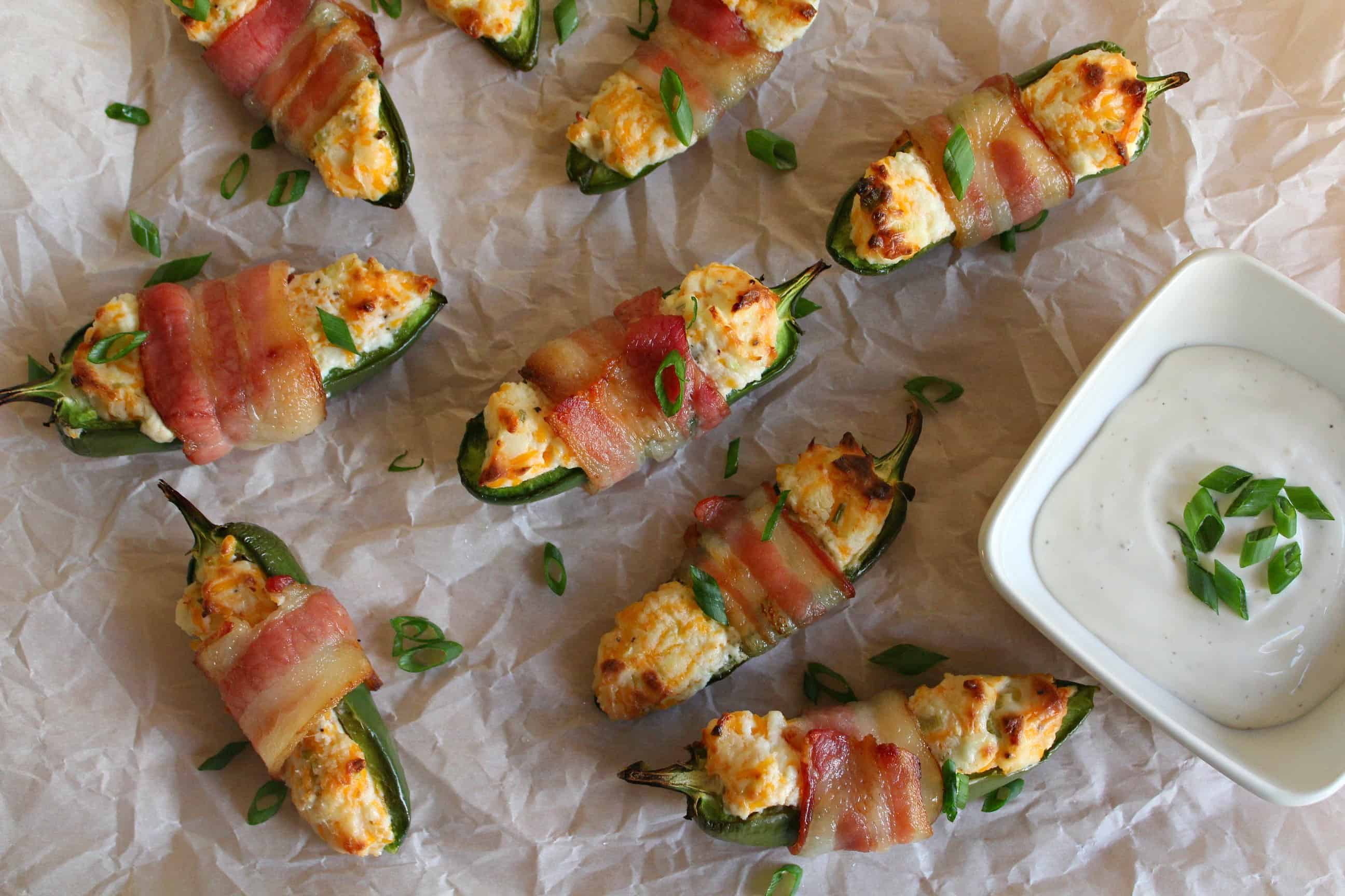 Cheesy Bacon Wrapped Jalapeno Poppers - Forks 'n' Flip Flops