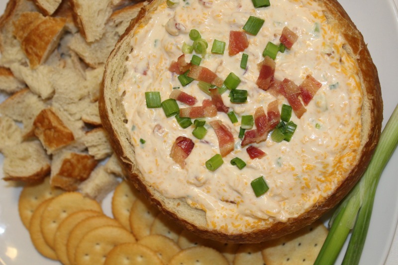 Warm Bacon Cheese Spread - Forks 'n' Flip Flops